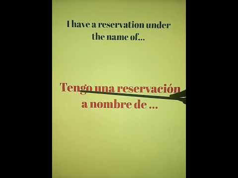 I have a reservation under the name of... Spanish translation #spanish #translation #howto #shorts