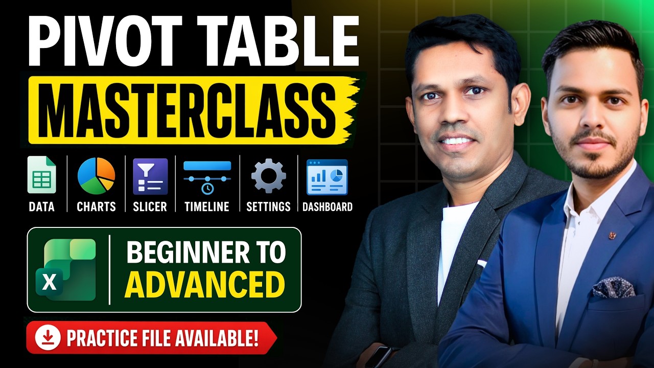 Excel Pivot Table Masterclass (2026)| From Basics to Advanced + Dashboard