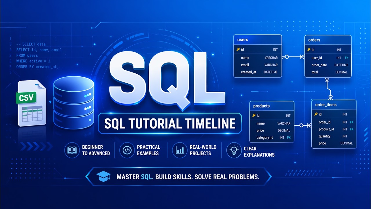 SQL: Create Database, Import CSV, Diagram & SELECT | Project Setup with Real Hydrology Data