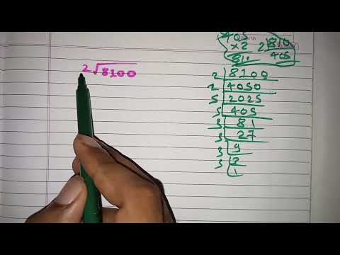 Square Root of 8100 with the help of Prime Factorisation Method 2√8100