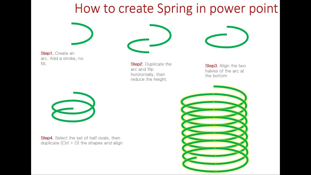 The EASIEST Way to Make a Spring in Powerpoint
