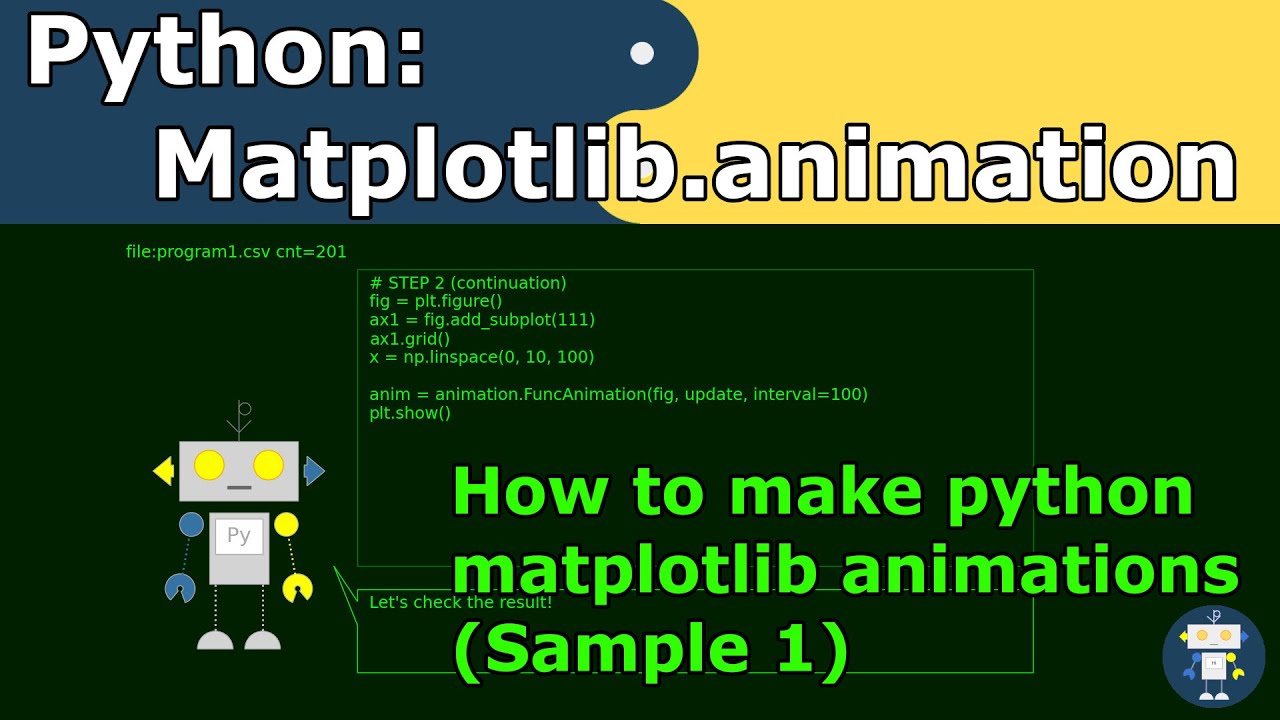 How to make python matplotlib animations (Sample1)