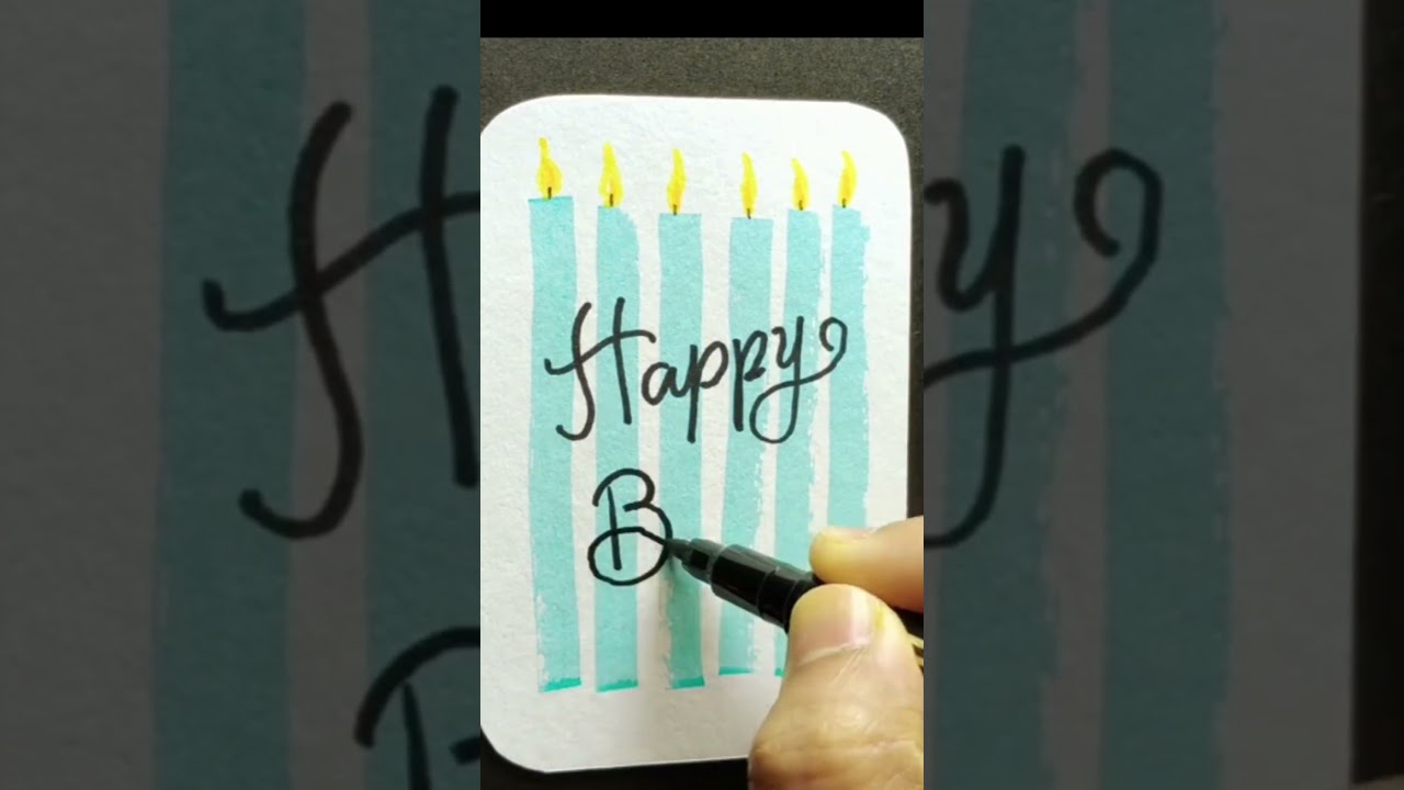 Hand drawn birthday card.. #art #drawingtutorial #artclass #drawing