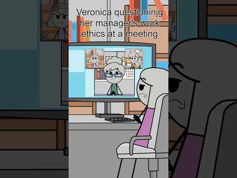 Veronica questioning her manager's work ethics at a meeting#animation #comedy #humor #viral