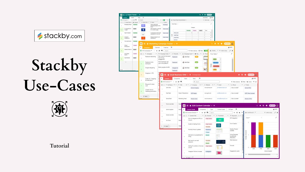 Stackby Tutorial Part 2 - Stackby Use-Cases