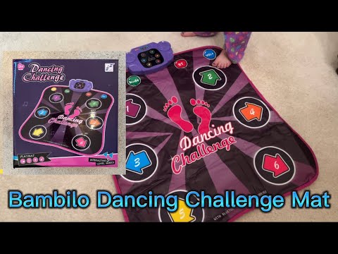 Bambilo Dancing Challenge Mat, Music Dance Mat with LED Lights for Kids— starring Elli