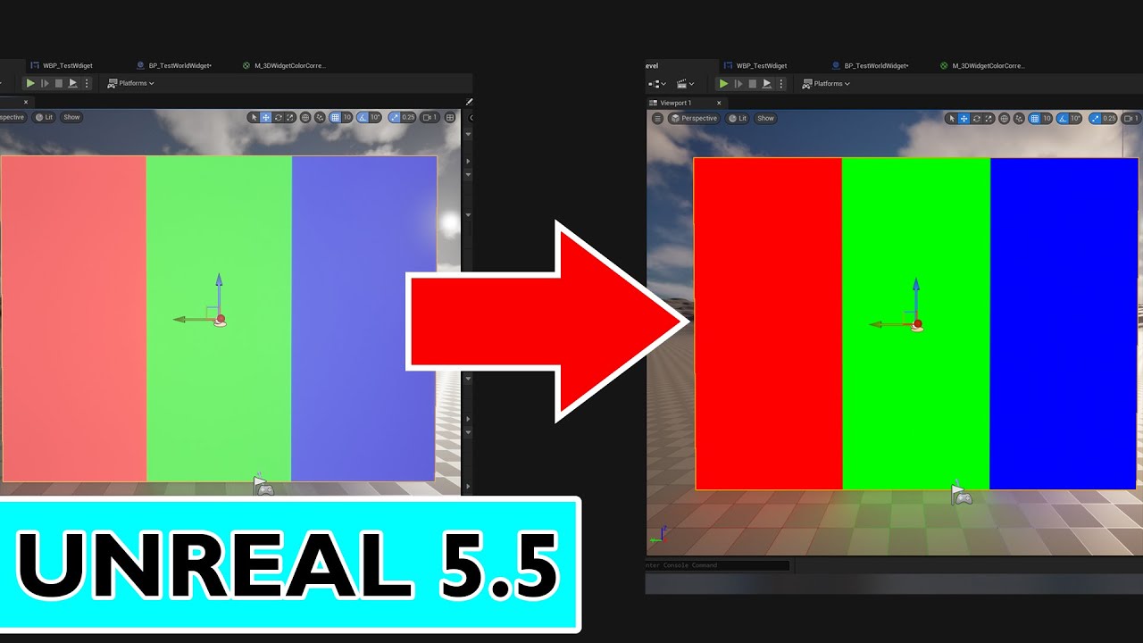 Unreal 5.5: 3D Widgets Look Washed Out- Disable Post Processing on World Widgets