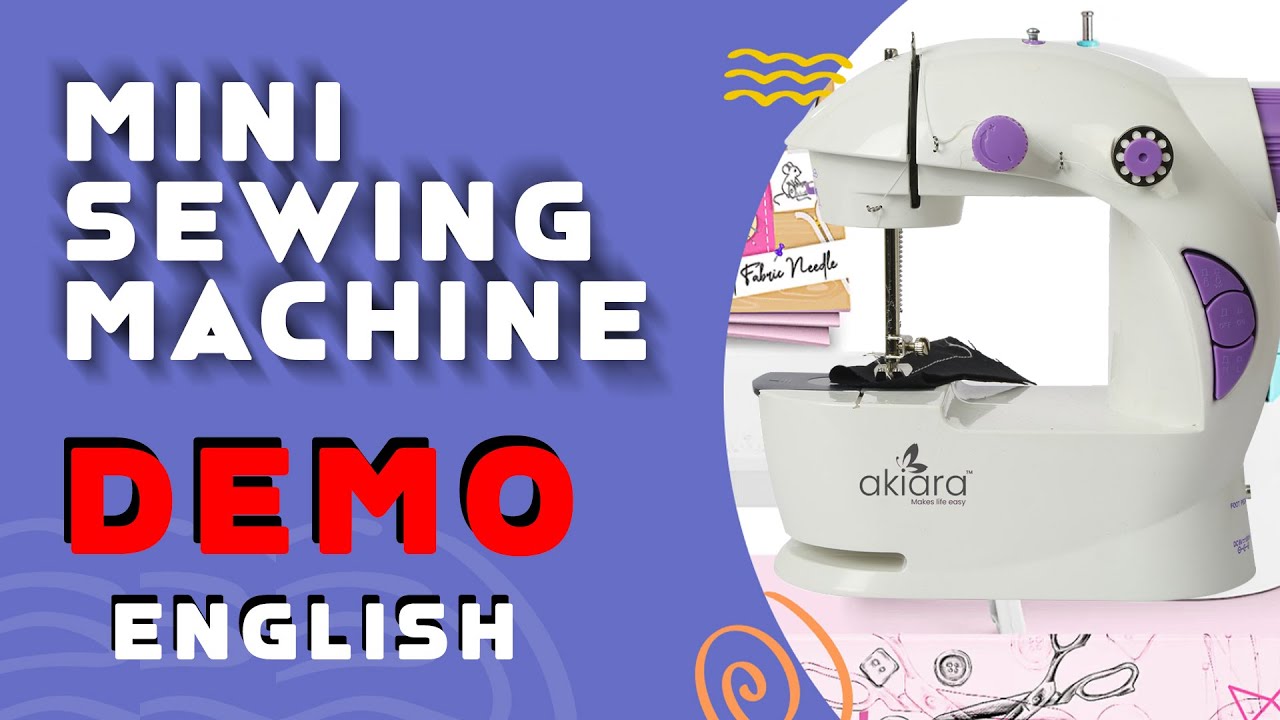Mini sewing machine demo (English)