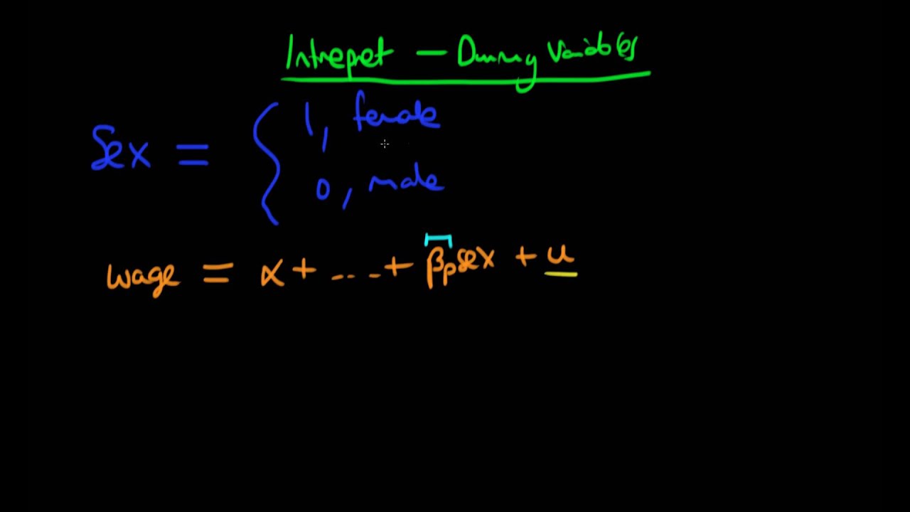Dummy variables - an introduction