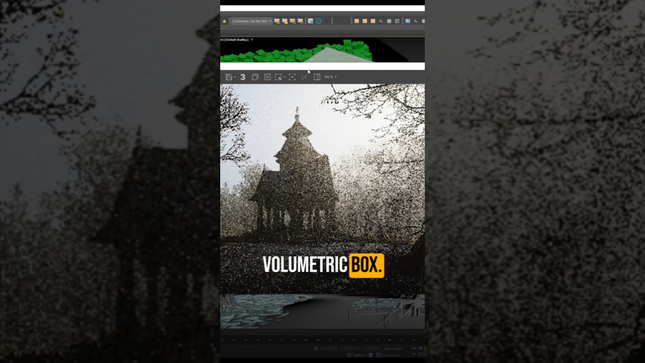 Volumetric box shape #3d #rendering