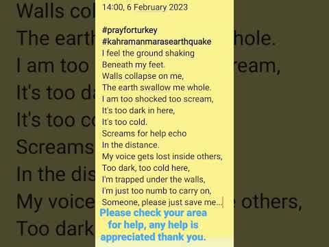 #poem #poetry #cathyblue #thebordersofcreativity #earthquake #pray #prayforturkey #help #snow #money