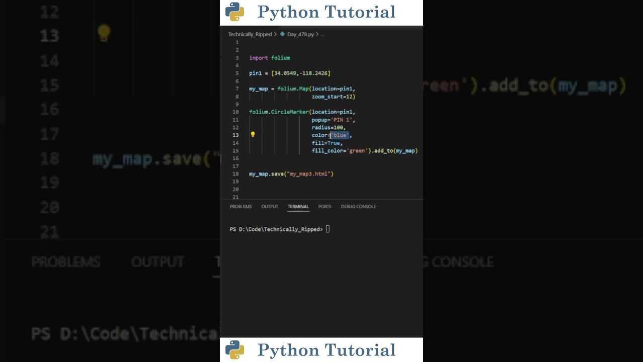 Creating Circular Markers On Folium Map | Python Tutorial