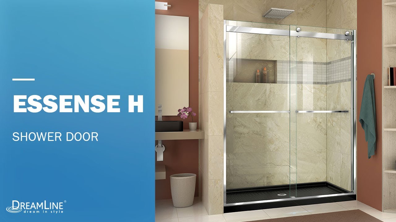 Dreamline Essence H 44 48 W X 76 H Semi Frameless Bypass Shower Door