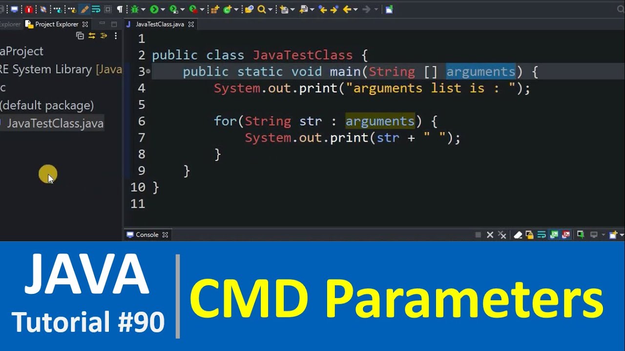 Java Tutorial #90 - Passing Command-Line Arguments to Java Program [cmd prompt]