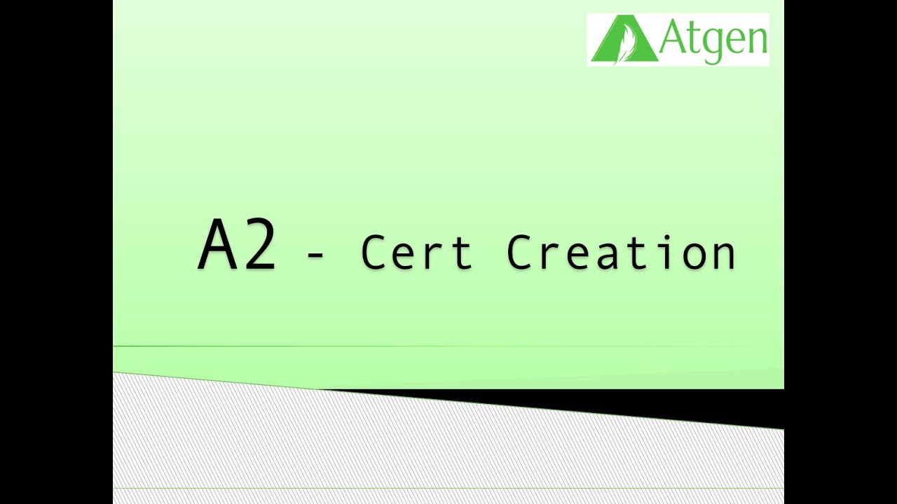 A2 - Create Certificate with Web Interface