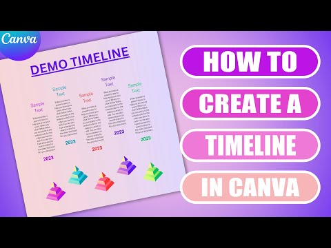 How to make a TIMELINE in Canva - (Easy Tutorial)