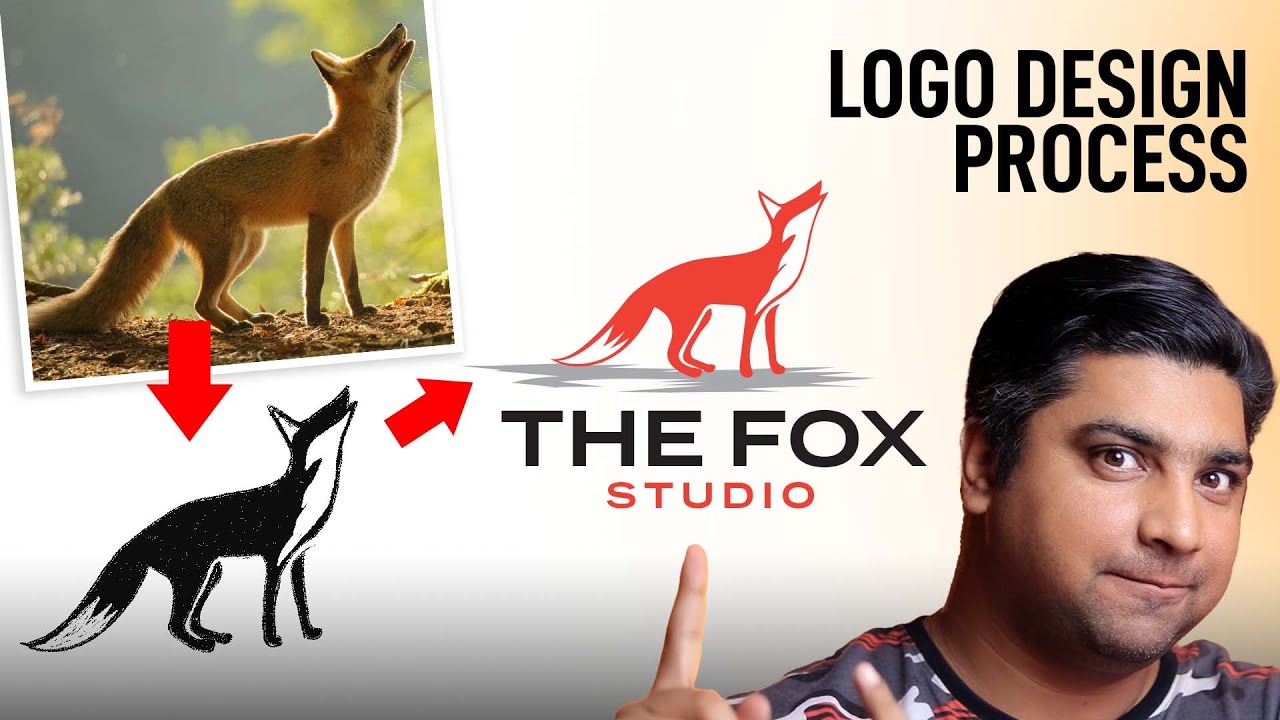 Fox Logo Design Process - Logo Design Tutorial in Illustrator