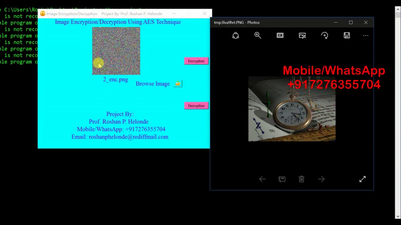 AES Algorithm Based Image Encryption Decryption Using Python Project Source Code