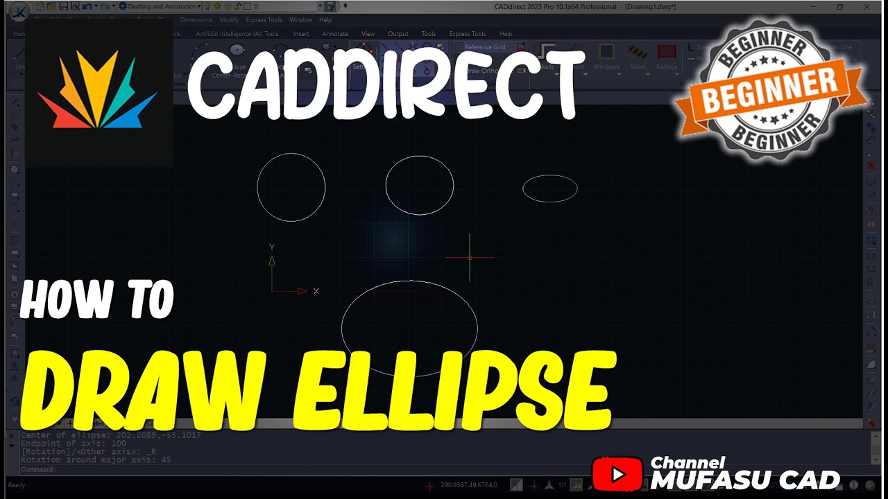 Caddirect How To Draw Ellipse
