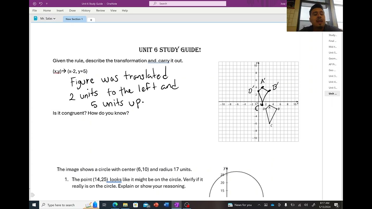 U6 Study Guide Problem 1