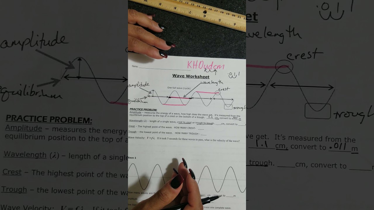 Physics:  Wave Worksheet Video
