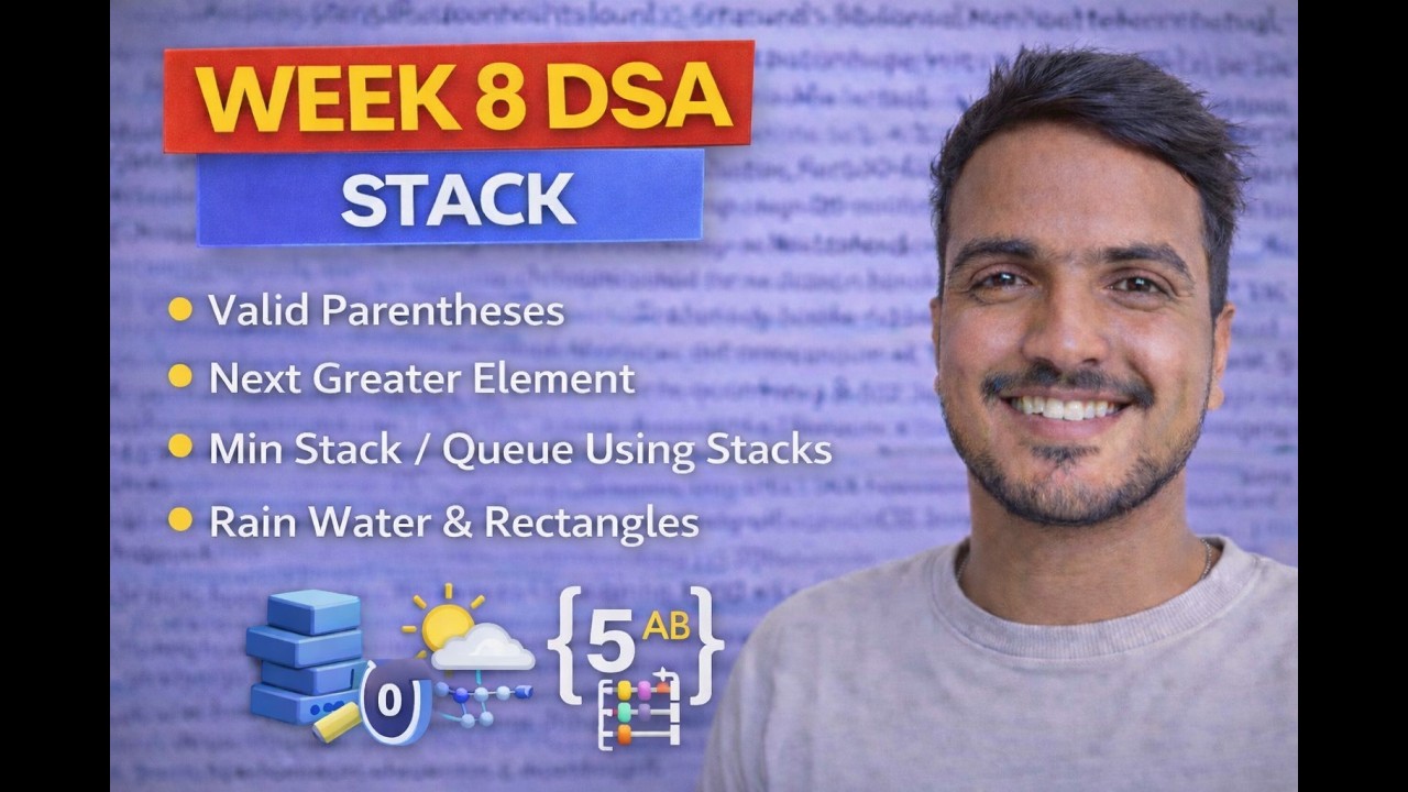 DSA Week 8 | Stack | Placement-Oriented Practice(Beginner-Friendly)