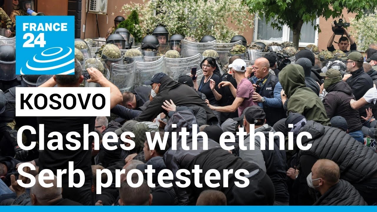 NATO peacekeepers injured in clashes with ethnic Serb protesters in Kosovo • FRANCE 24 English