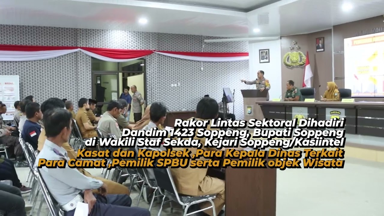 polres soppeng gelar rapat koordinasi lintas sektoral dengan tema operasi ketupat 2024