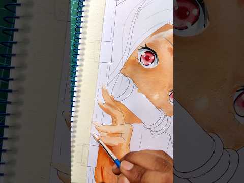 drawing Nezuko Demon slayer #shorts #youtubeshorts #shortsvideo