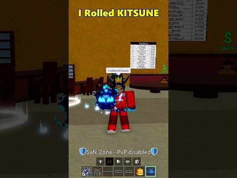I Rolled Kitsuneπ In Public Server Blox Fruit #roblox #dragonfruit #bloxfruits #robloxfruit