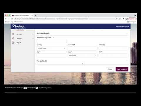 Wires Online Int'l (POR) - Bradesco BAC Florida Bank