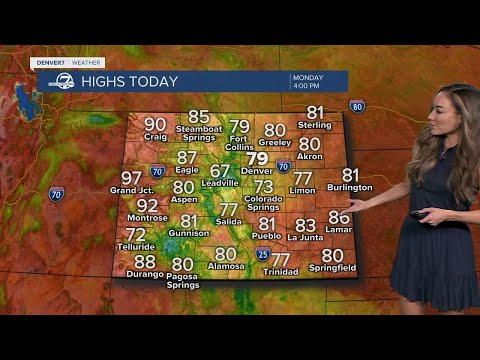 Cooler start to the week, with spotty storms Monday