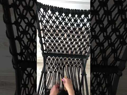 DIY Macrame chair #diychair #diy #macrame #macrametutorial #tutorial #doityourself #gardendecor