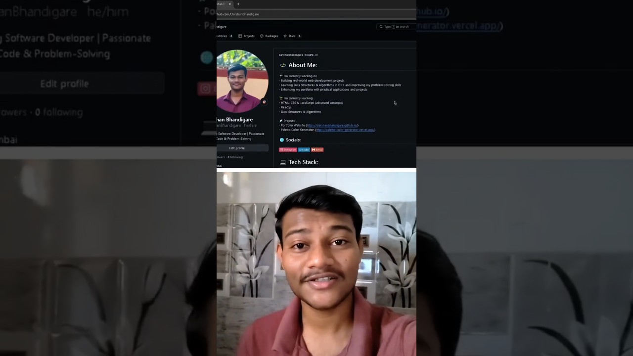 Make Your GitHub Profile Look INSANE 🔥 (Easy Trick!) #github #tips #foryou #developer
