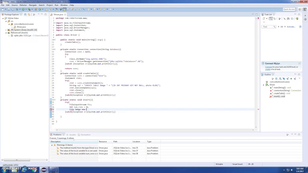 Java & SQLite (Insert & Update Images)