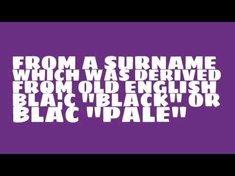 What does the name Blake mean?