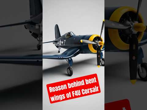 Reason behind bent wings of F4U Corsair #shorts #militaryaircraft #aviation #fighterjet