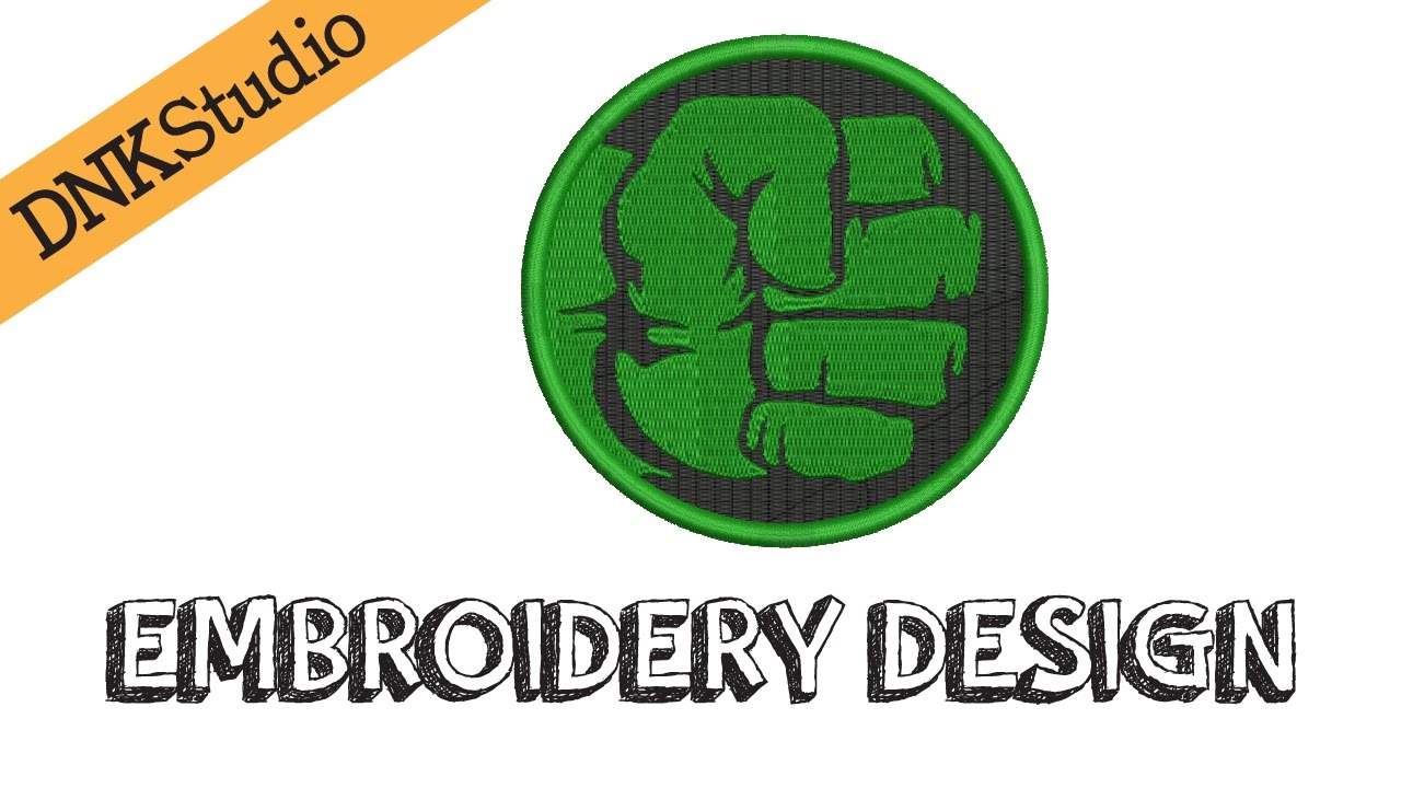 Hulk Logo Embroidery Design