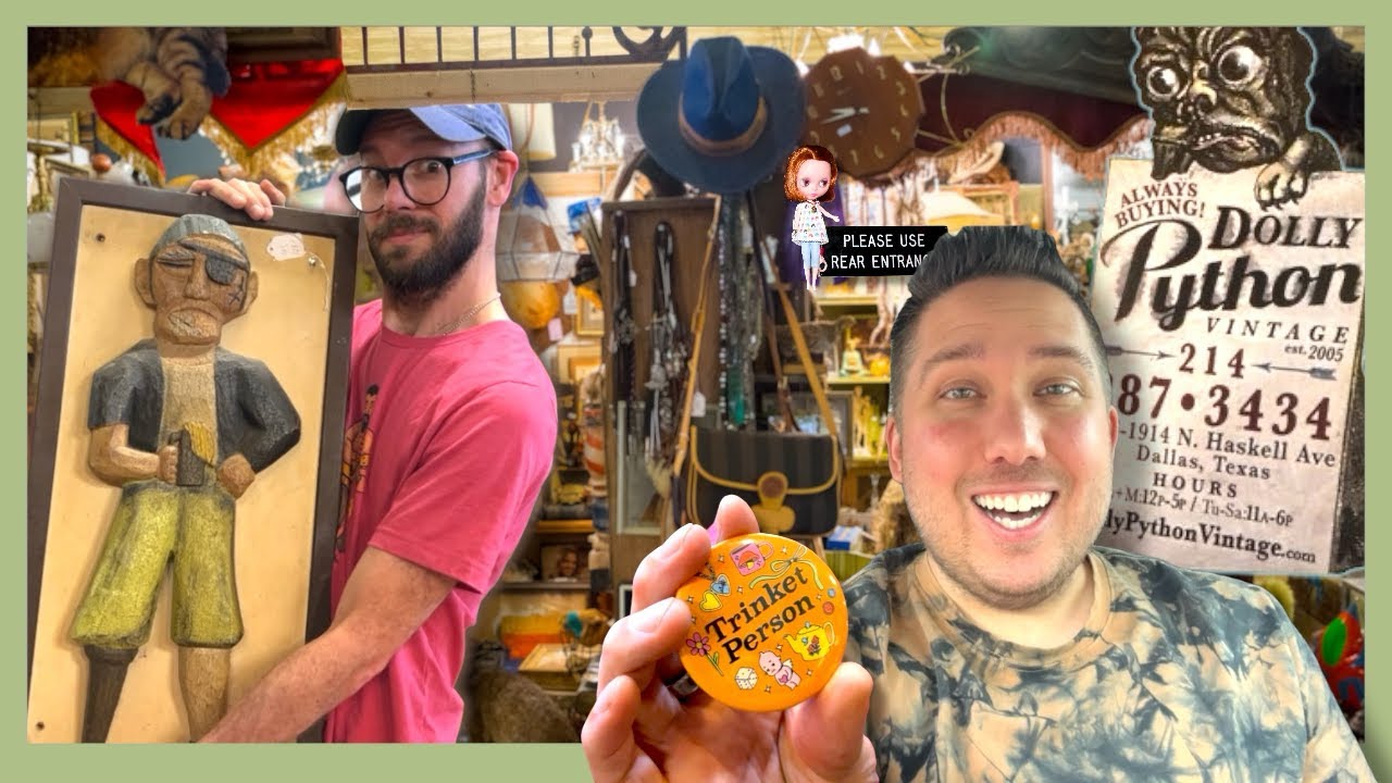 Shopping at THE ICONIC Dolly Python in Dallas TX! Curiosities, Oddities, Vintage Clothing & More! 