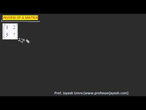 GATE | Inverse of 2X2 Matrix | Prof. Jayesh Umre – EasyExamNotes.com