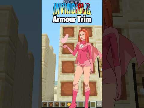 🛡️ Minecraft Superhero's Armor Trim: Epic Custom Designs! 💥🔧👕#shorts #invincible