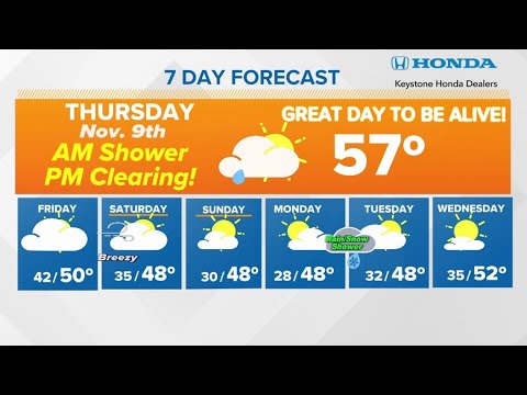Joe's full forecast for Thursday, November 9