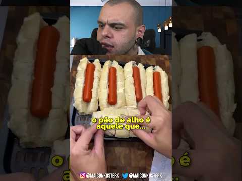 você comeria esse cachorro quente de pão de alho?