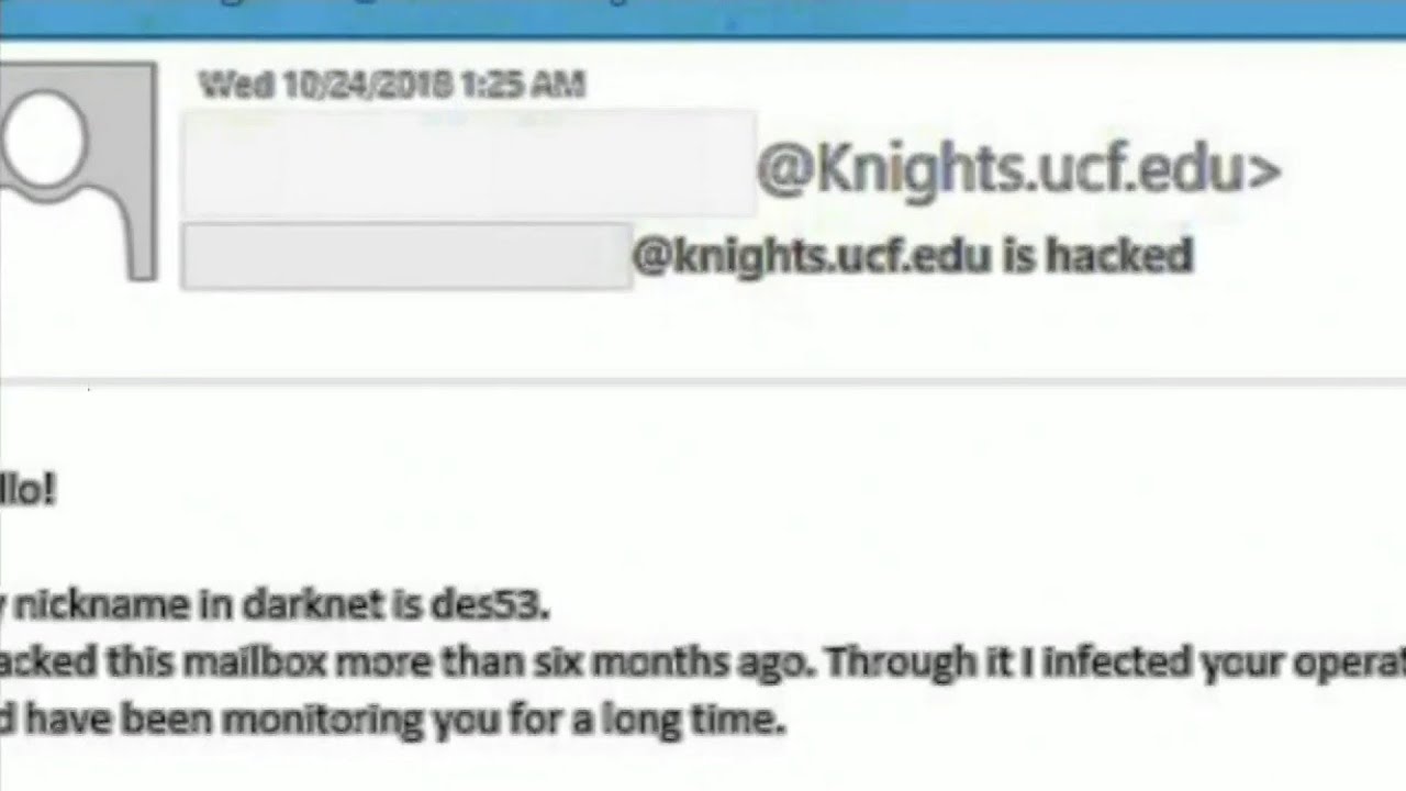 UCF students receive extortion email scheme