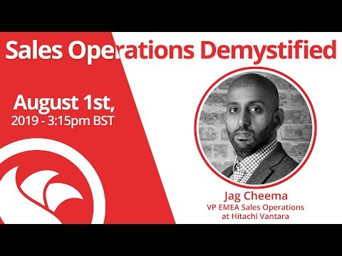 Sales Operations Demystified with Jag Cheema of Hitachi Vintara