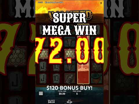 $120 WANTED DEAD OR ALIVE BONUS BUY! #slots #gaming #bonusbuy #gambling