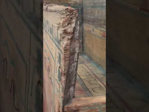 Egyptian wood Box Coffin Inside British Museum London.