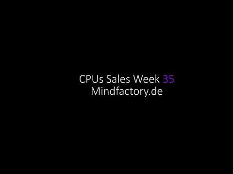 CPU Retail Sales Charts Week 35. Ryzen 5 1600 #1 for the 3rd week. AMD at 52% market share