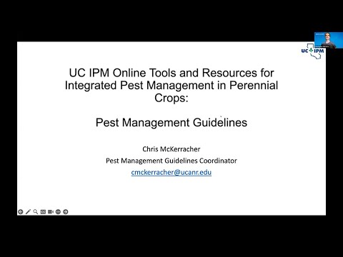 26th IPM Seminar #3: UC IPM Online Tools & Resources for IPM in Perennial Crops