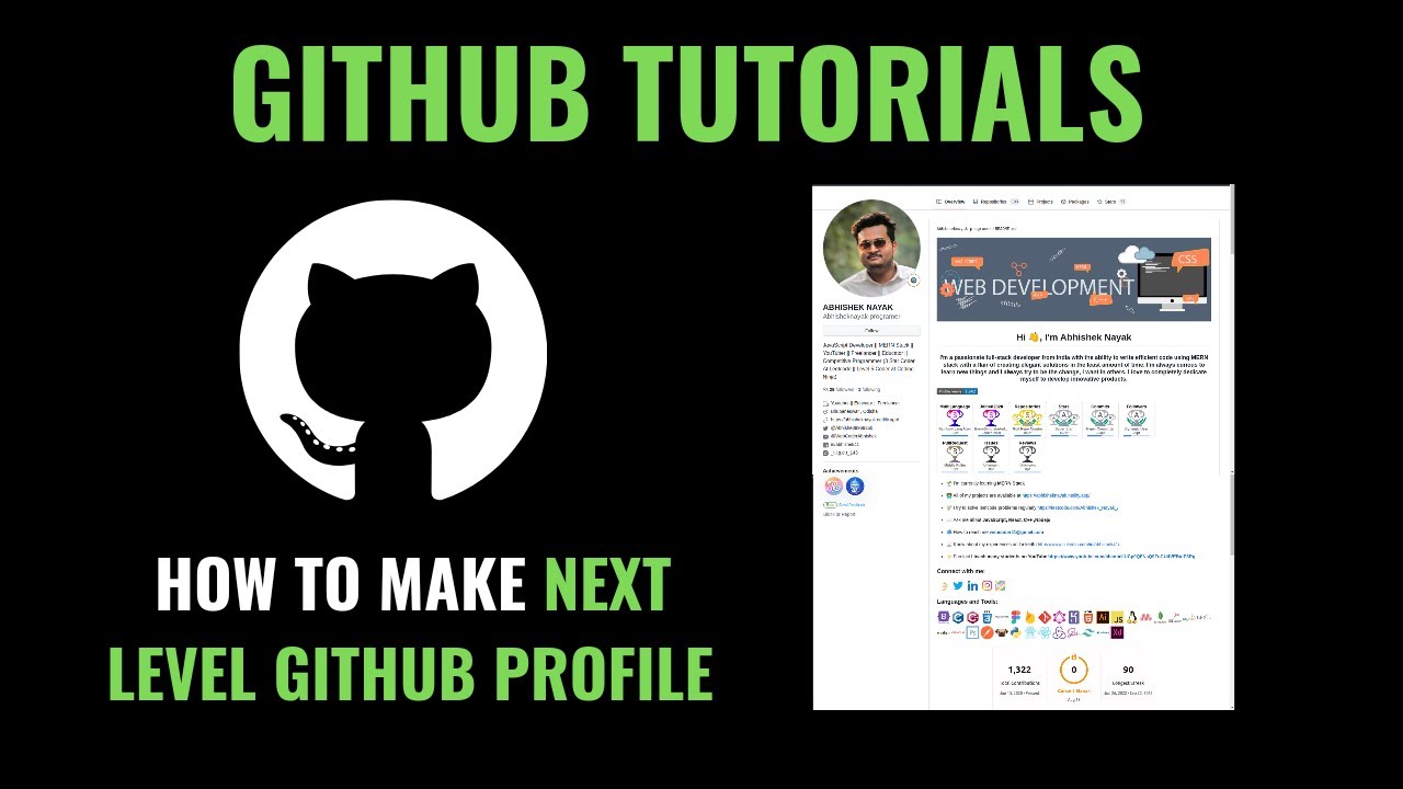 Next Level GitHub Profile README | Create a Awesome Github Profile | Improve your github Profile